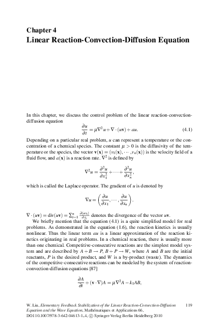 (PDF) Linear Reaction-Convection-Diffusion Equation