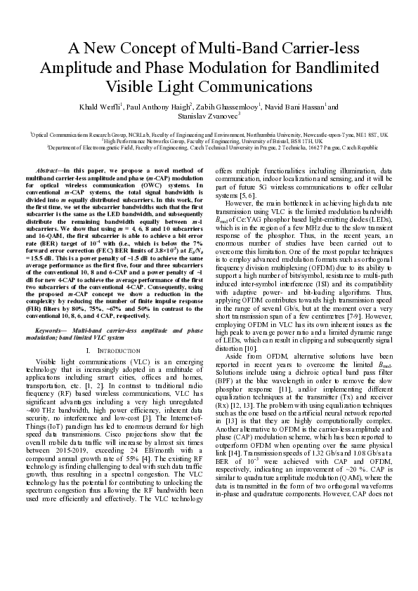 (PDF) A new concept of multi-band carrier-less amplitude and phase ...