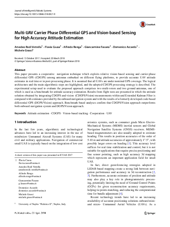 (PDF) Multi-UAV Carrier Phase Differential GPS and Vision-based Sensing for High Accuracy ...