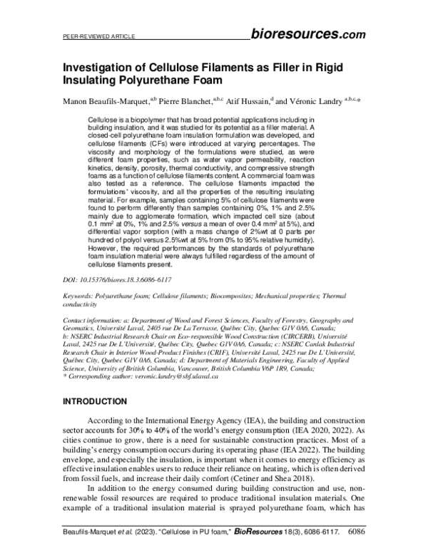 (PDF) Investigation of cellulose filaments as filler in rigid ...