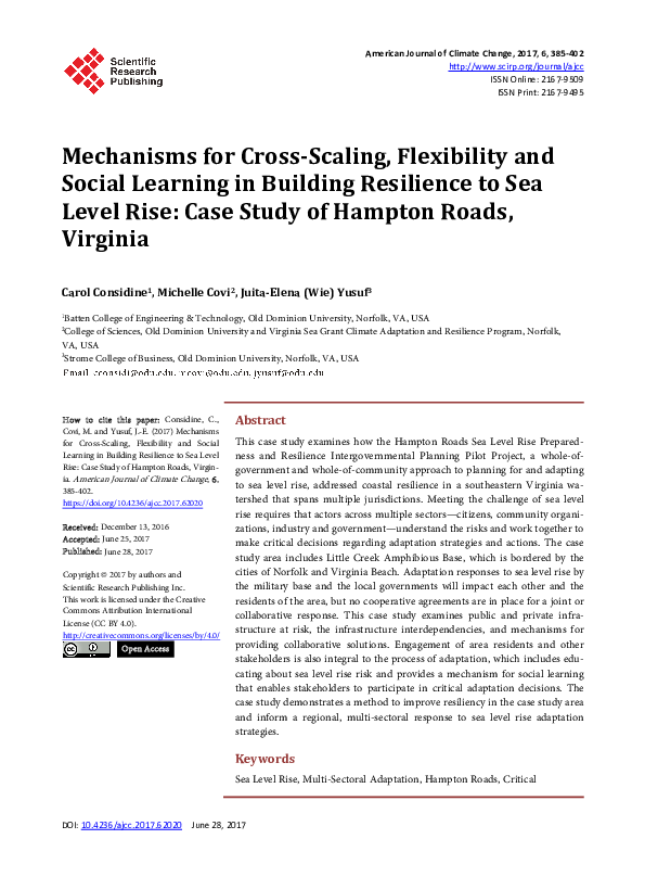 (PDF) Mechanisms for Cross-Scaling, Flexibility and Social Learning in ...
