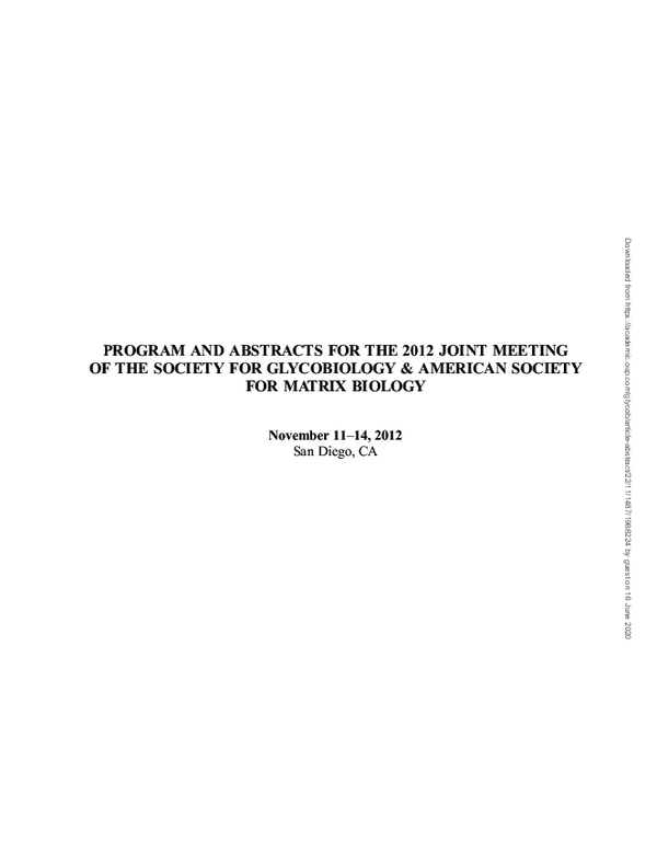 (PDF) Program Overview * Conference Program * Conference Posters ...