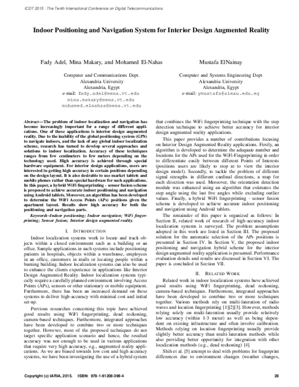 (PDF) Indoor Positioning and Navigation System for Interior Design Augmented Reality