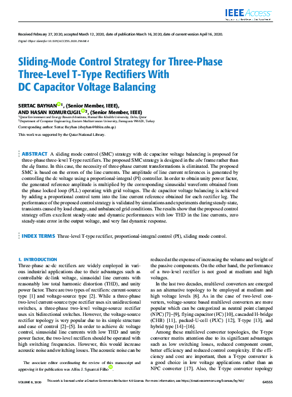 (PDF) Sliding-Mode Control Strategy for Three-Phase Three-Level T-Type ...