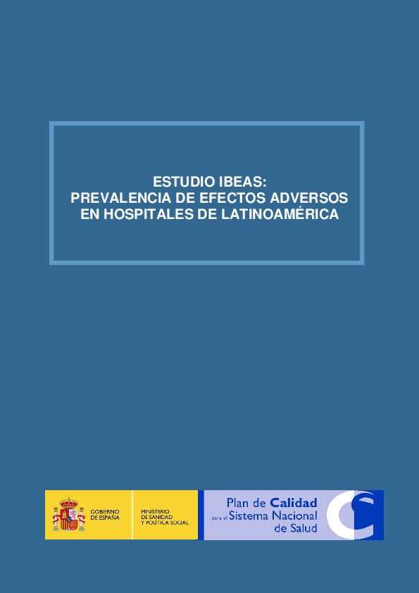 (PDF) Diseño del estudio IBEAS: prevalencia de efectos adversos en ...