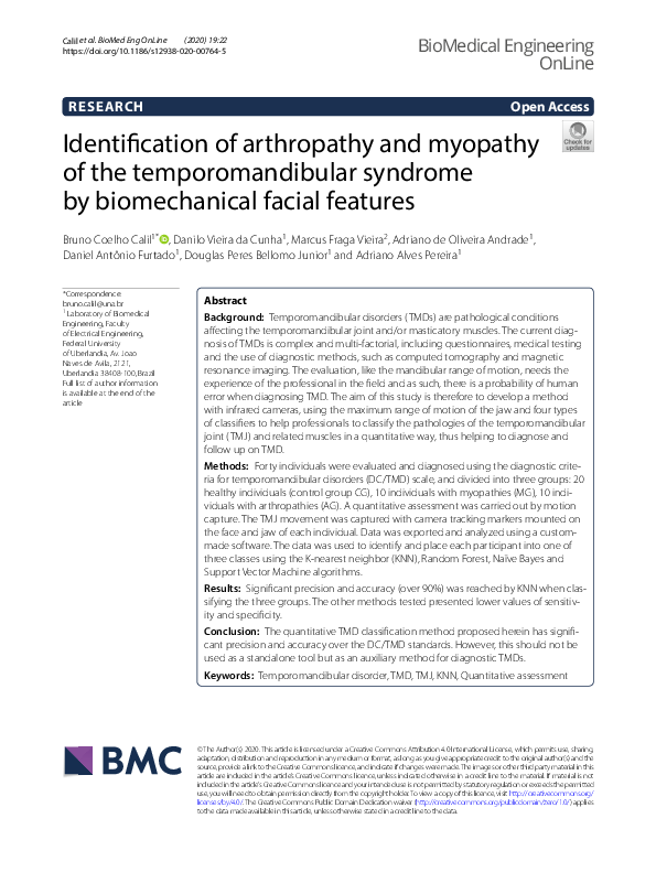 (PDF) Identification of arthropathy and myopathy of the ...