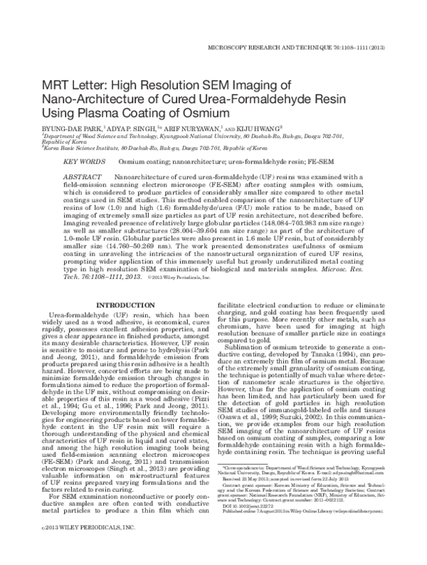 (PDF) MRT Letter: High resolution SEM imaging of nano-architecture of ...