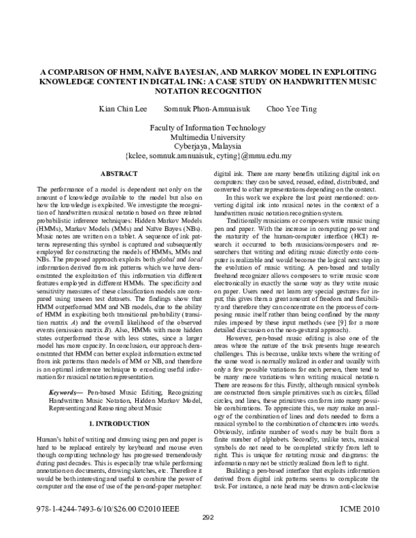 (PDF) A comparison of HMM, Naïve Bayesian, and Markov model in ...