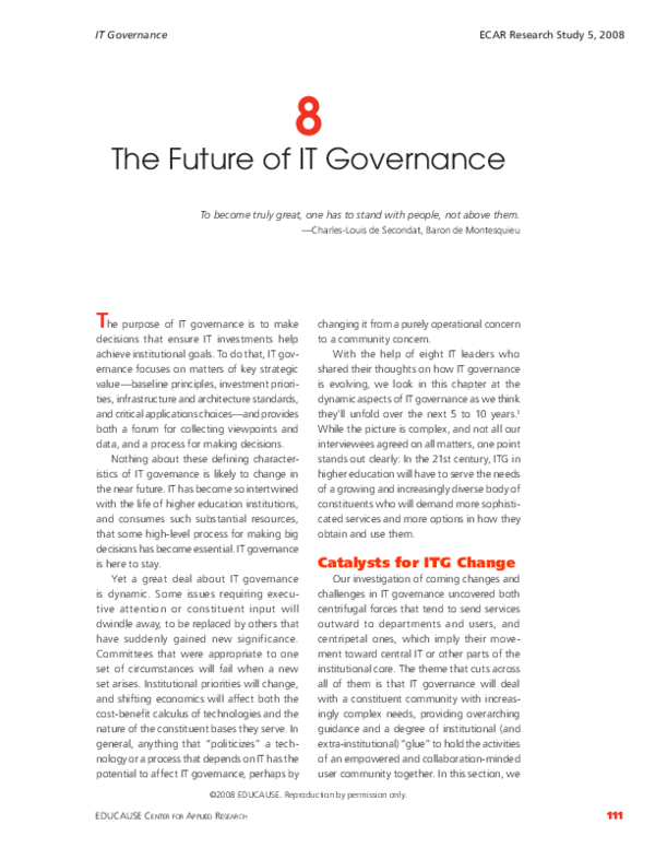 (PDF) The future of governance