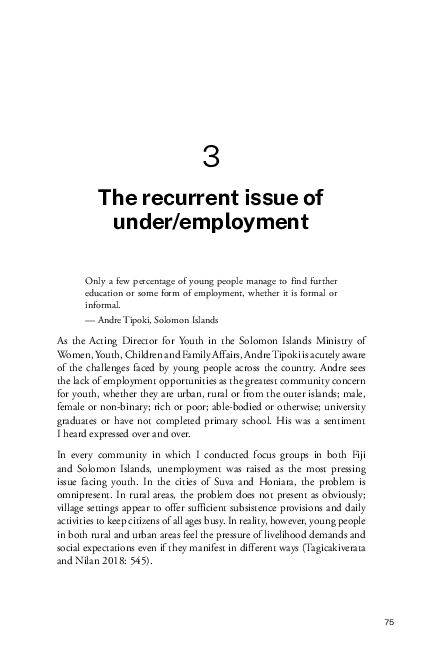 (PDF) The recurrent issue of under/employment