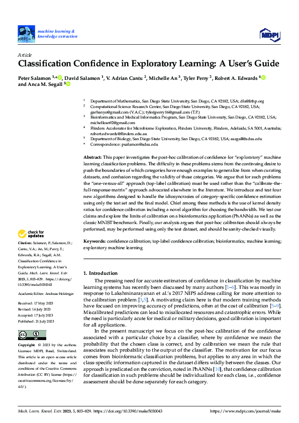 (PDF) Classification Confidence in Exploratory Learning: A User’s Guide