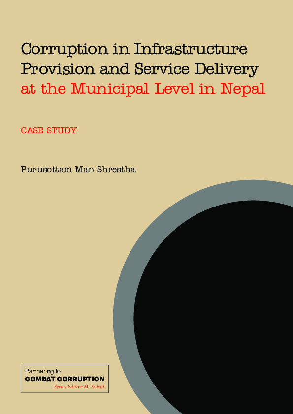 (PDF) Corruption in infrastructure provision and service delivery at the municipal level in ...