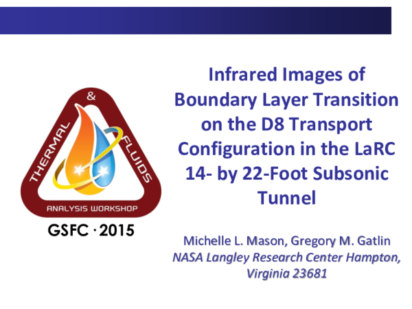 (PDF) Infrared Images of Boundary Layer Transition on the D8 Transport Configuration in the LaRC ...