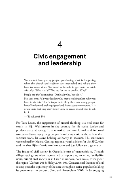 (PDF) Civic engagement and leadership