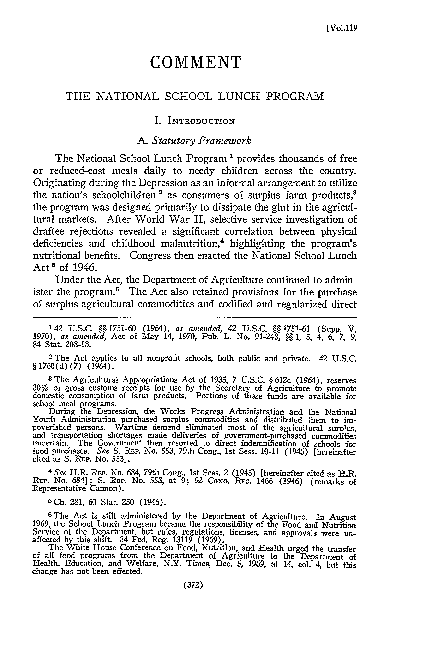 (PDF) The National School Lunch Program