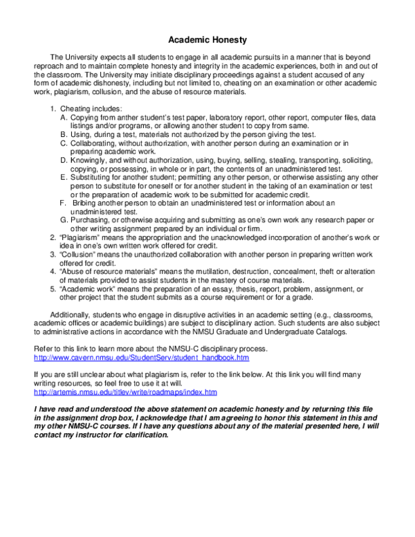(PDF) Academic Honesty ngarland