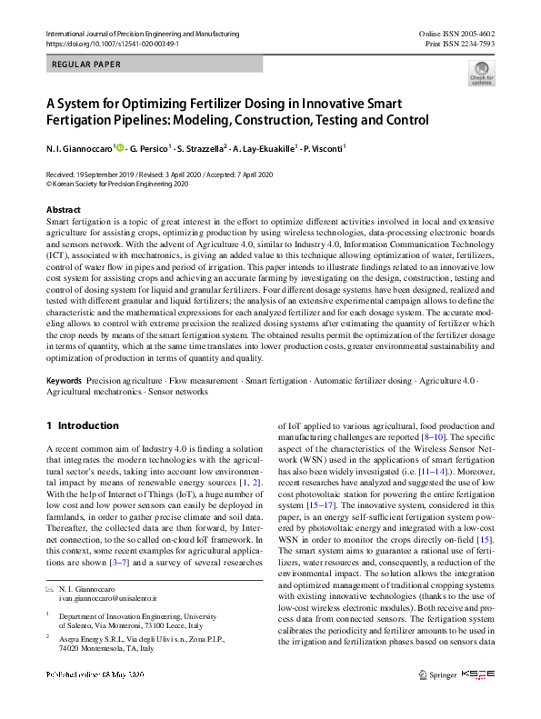 (PDF) A System for Optimizing Fertilizer Dosing in Innovative Smart ...