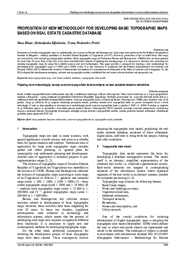 (PDF) Proposition of new methodology for developing basic topographic maps based on real estate ...