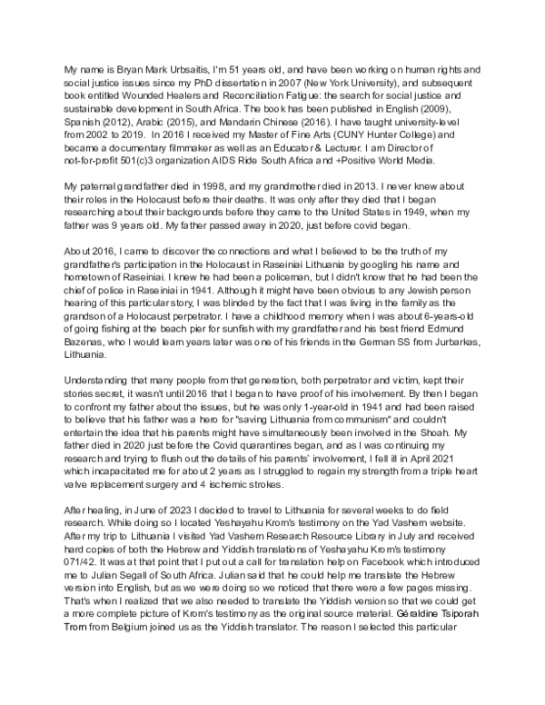 (PDF) Yad Vashem postdoc project proposal Bryan Mark Urbsaitis (EN)