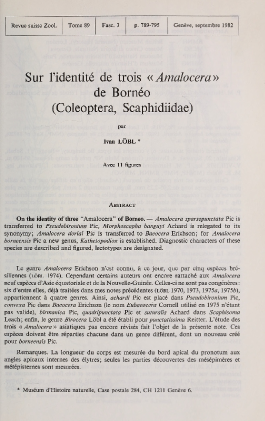 (PDF) Sur l'identité de trois "Amalocera" de Bornéo (Coleoptera ...