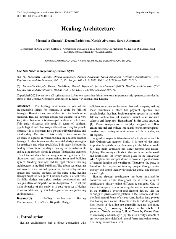 (PDF) Healing Architecture