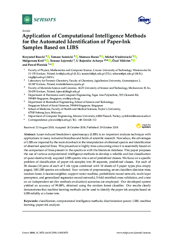 (PDF) Application of Computational Intelligence Methods for the Automated Identification of ...