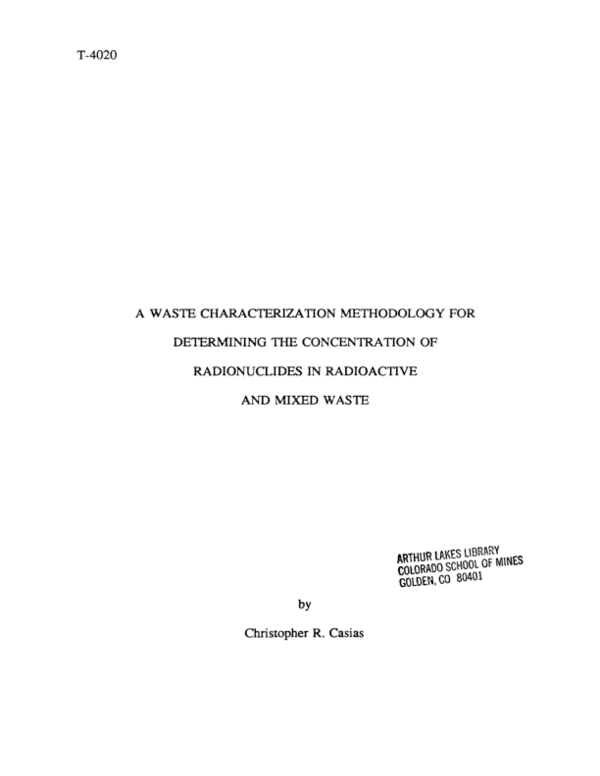 (PDF) Waste characterization methodology for determining the ...