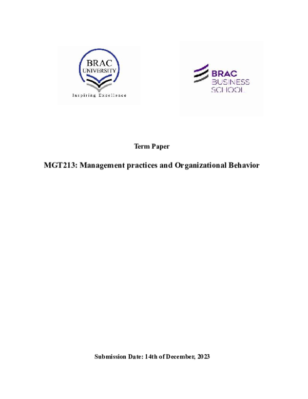 (PDF) Management Practices and Organizational Behavior of PRAN-RFL Group