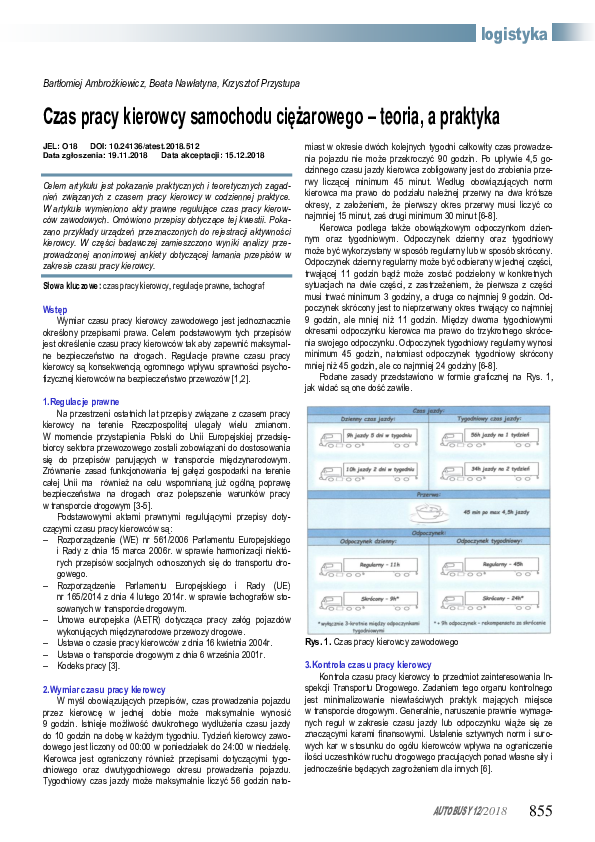 (PDF) Working time of a truck- theory, and practice