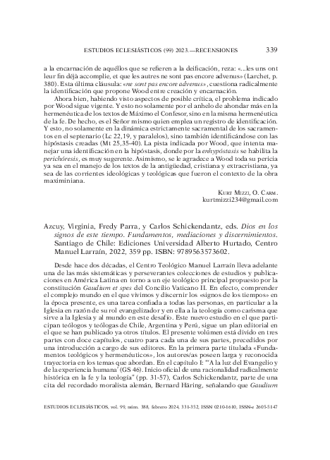 (PDF) Azcuy, Virginia, Parra, Fredy, Schickendantz, Carlos (eds.), Dios ...