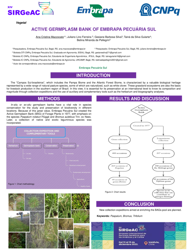 (PDF) ACTIVE GERMPLASM BANK OF EMBRAPA PECUÁRIA SUL