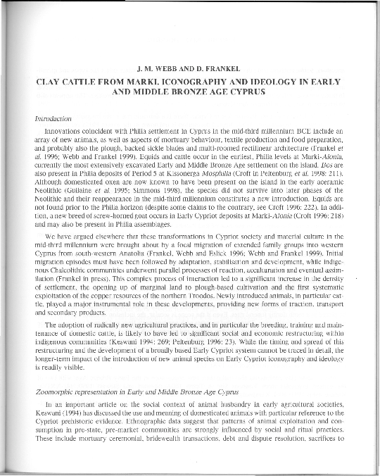 (PDF) Clay cattle from Marki. Iconography and ideology in early and ...