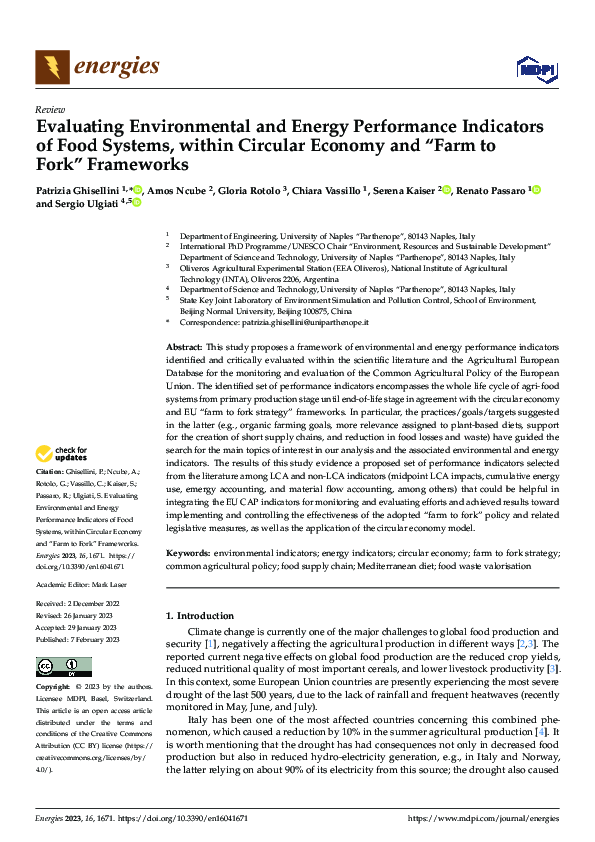 (PDF) Evaluating Environmental and Energy Performance Indicators of ...