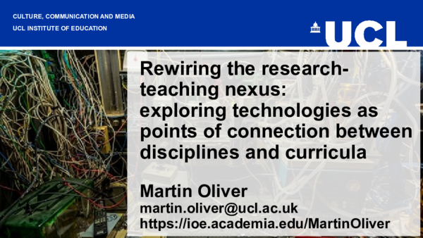(PPT) Rewiring the research-teaching nexus: exploring technologies as ...