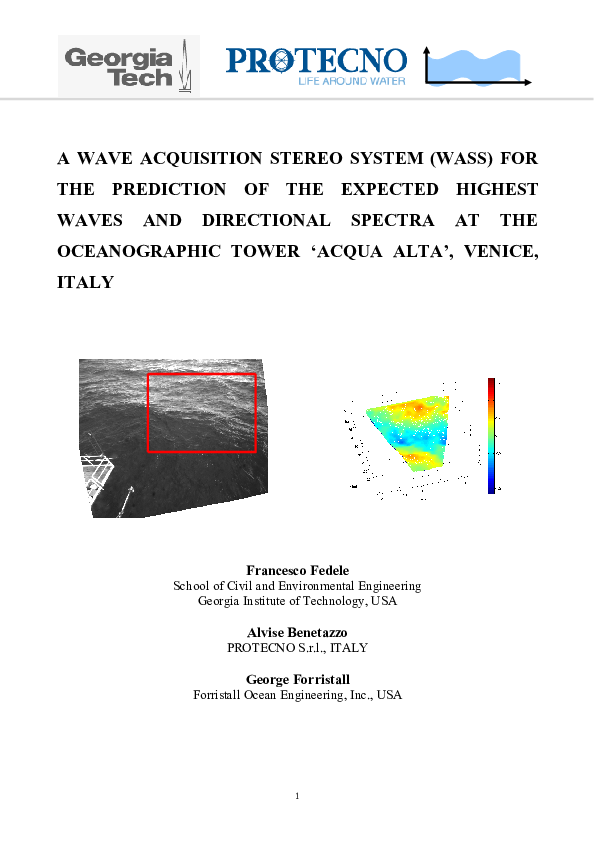 (PDF) The expected highest waves & directional spectra at the oceanographic tower