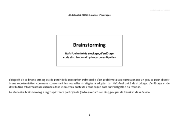 (DOC) Brainstorming
