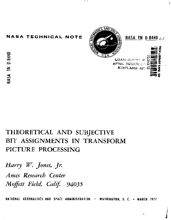 (PDF) Theoretical and Subjective Bit Assignments in Transform Picture Processing