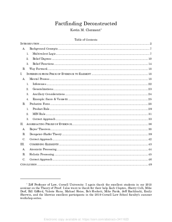 (PDF) Factfinding Deconstructed