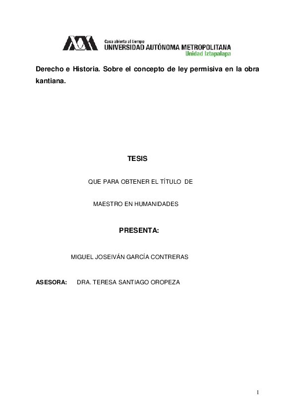 (PDF) Derecho e historia: sobre el concepto de ley permisiva en la obra ...