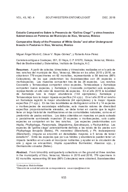 (PDF) Estudio Comparativo Sobre la Presencia de “Gallina Ciega” y otros ...