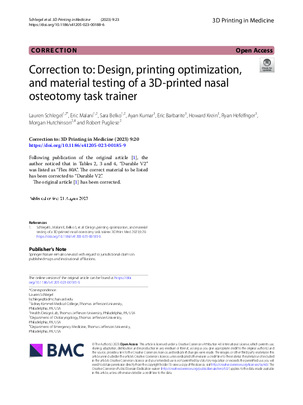 (PDF) Correction to: Design, printing optimization, and material ...