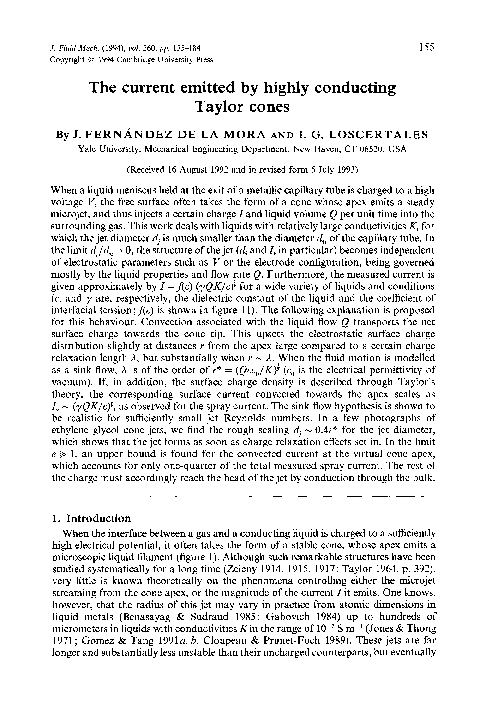 (PDF) The current emitted by highly conducting Taylor cones