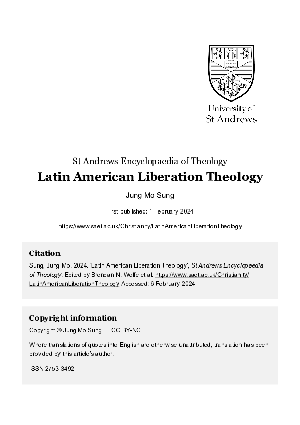 (PDF) Latin American Liberation Theology