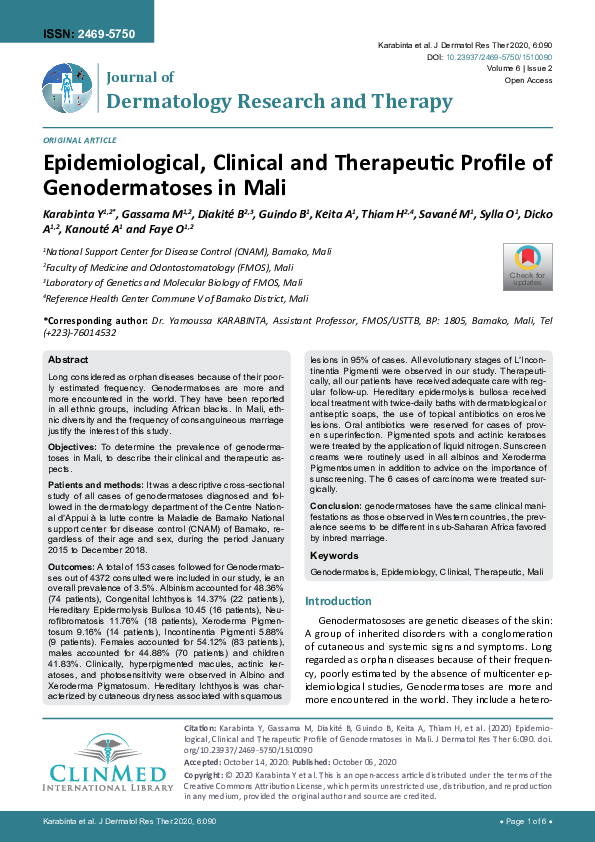 (PDF) Epidemiological, Clinical and Therapeutic Profile of ...
