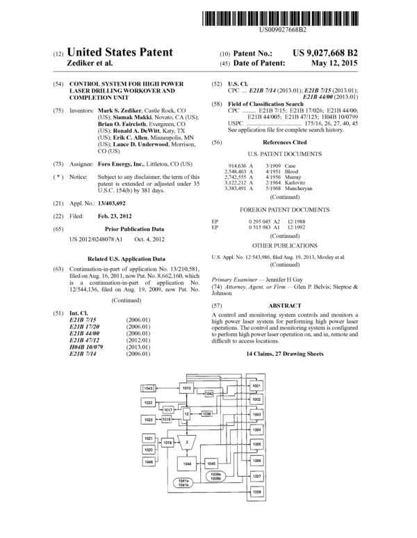 (PDF) Control system for high power laser drilling workover and ...