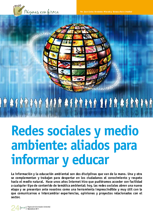 Pdf Redes Sociales Y Medio Ambiente Aliados Para Informar Y Educar
