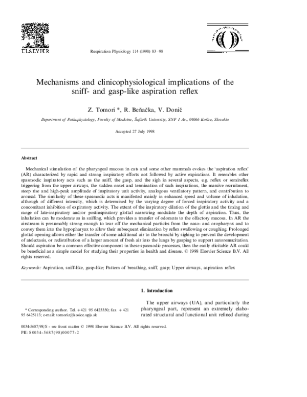 (PDF) Mechanisms and clinicophysiological implications of the sniff ...