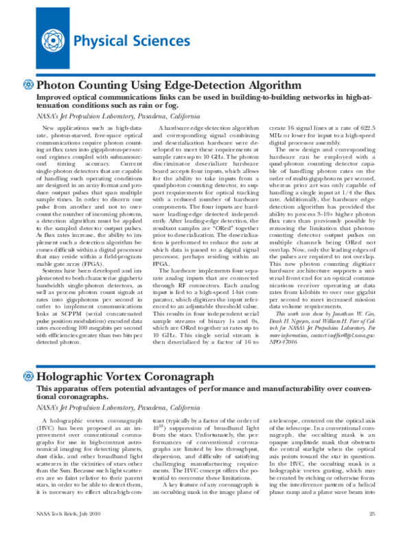 Pdf Photon Counting Using Edge Detection Algorithm William Farr 1345