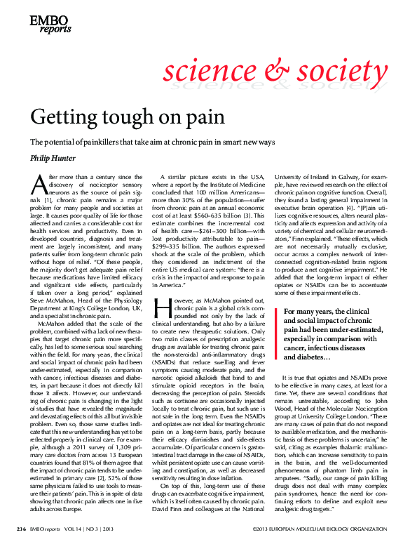 (PDF) Getting tough on pain
