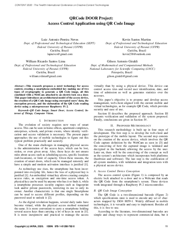 Pdf Qrcode Door Project Access Control Application Using Qr Code Image